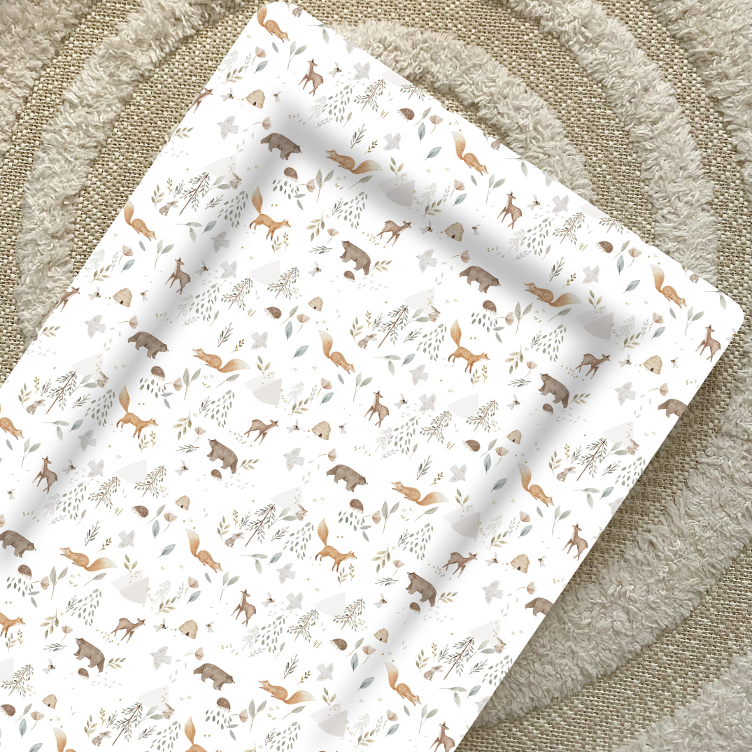 Standard Changing Mat | Woodland Animals Print | Bobbin and Bumble UK ...