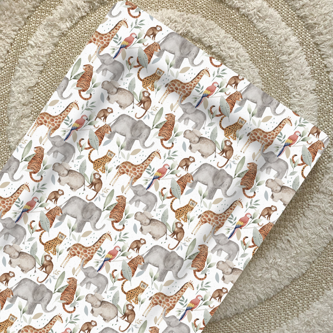 Standard Changing Mat - Jungle Animals Print | Bobbin and Bumble ...