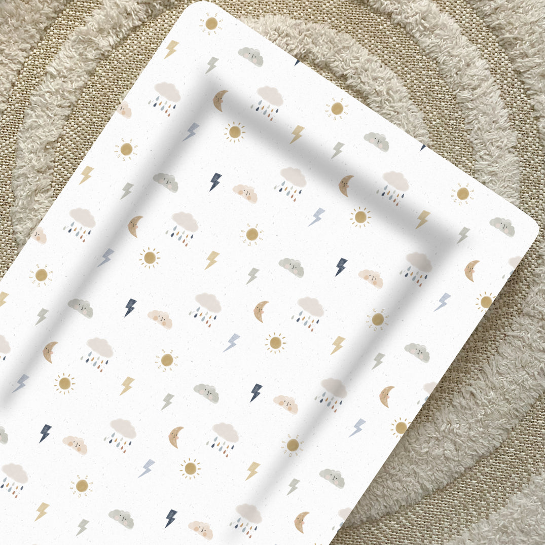 Standard Baby Changing Mat | Weather Print | Bobbin and Bumble