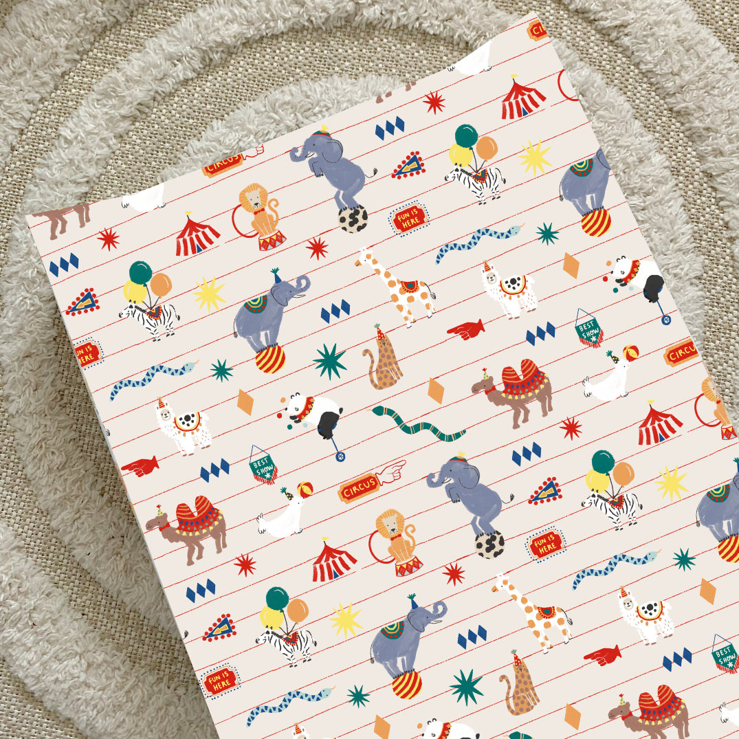 Wedge Baby Changing Mat | Circus Animals Print | Bobbin and Bumble | UK ...