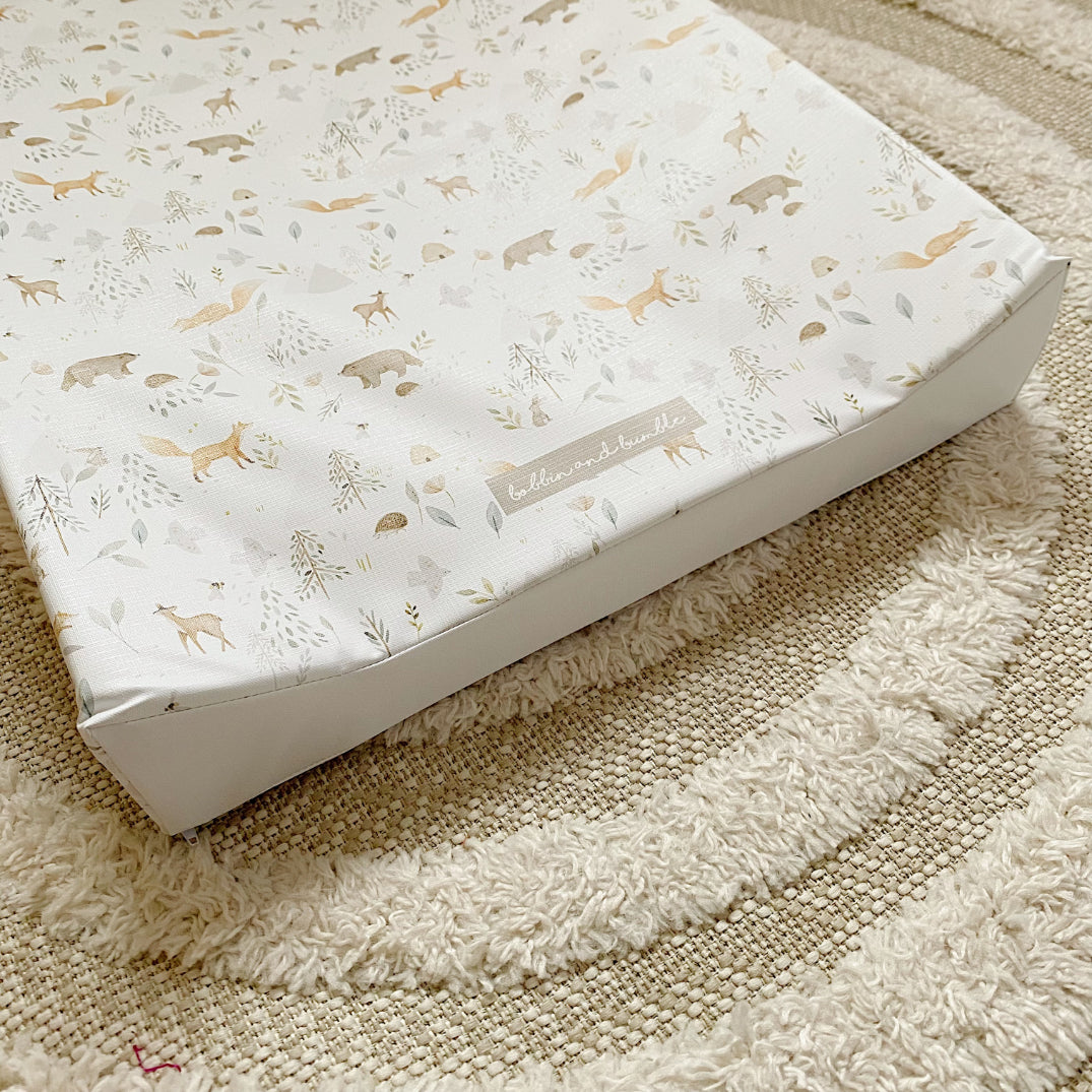 Anti-Roll Wedge Baby Changing Mat - Inca Print | Bobbin and Bumble